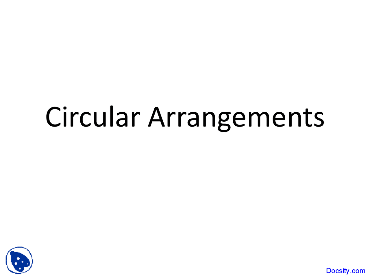 Circular Arrangements Horticulture Lecture Slides Docsity