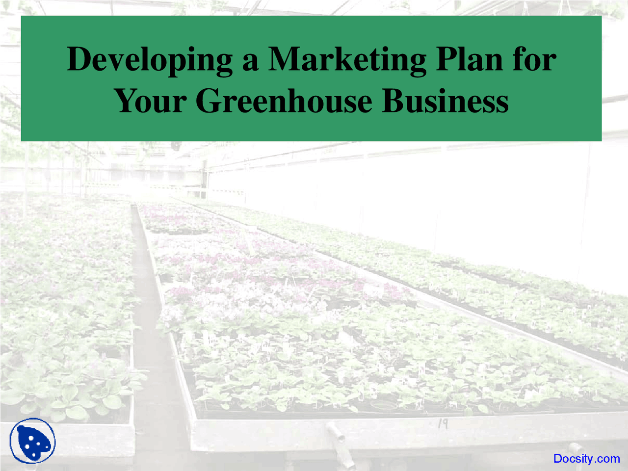 Developing a Marketing Plan - General Horticulture - Lecture Slides ...