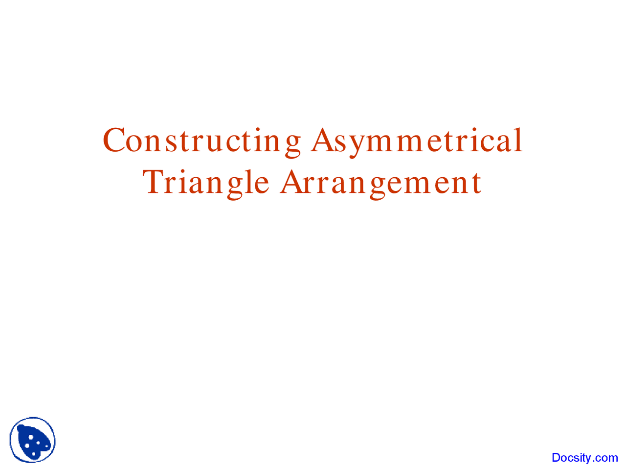 Constructing Asymmetrical Triangle Arrangement Horticulture Lecture