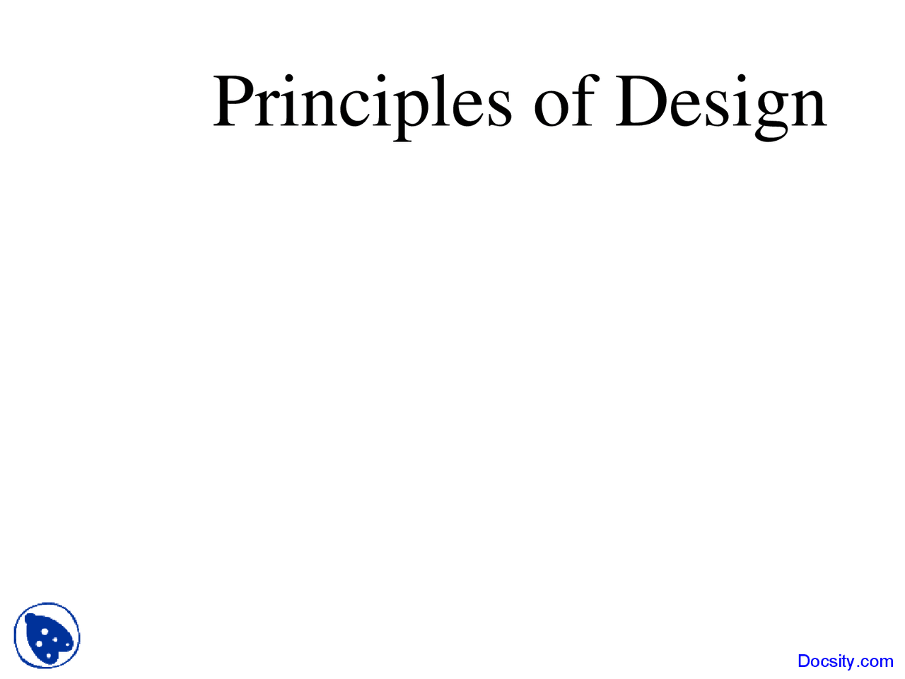 Principles Of Design Horticulture Lecture Slides Slides Botany