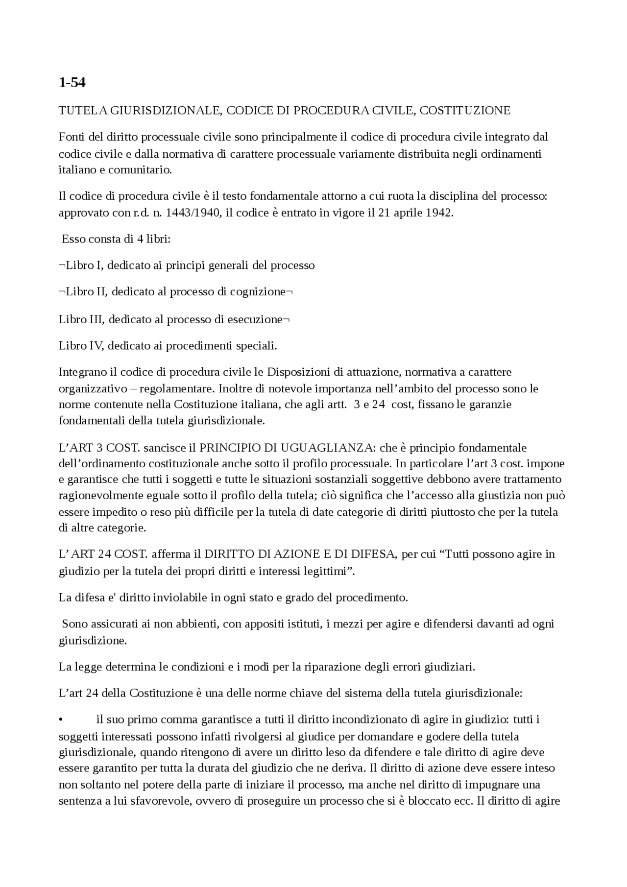 Procedura Civile 1 54 Résumés De Procédure Civile Docsity