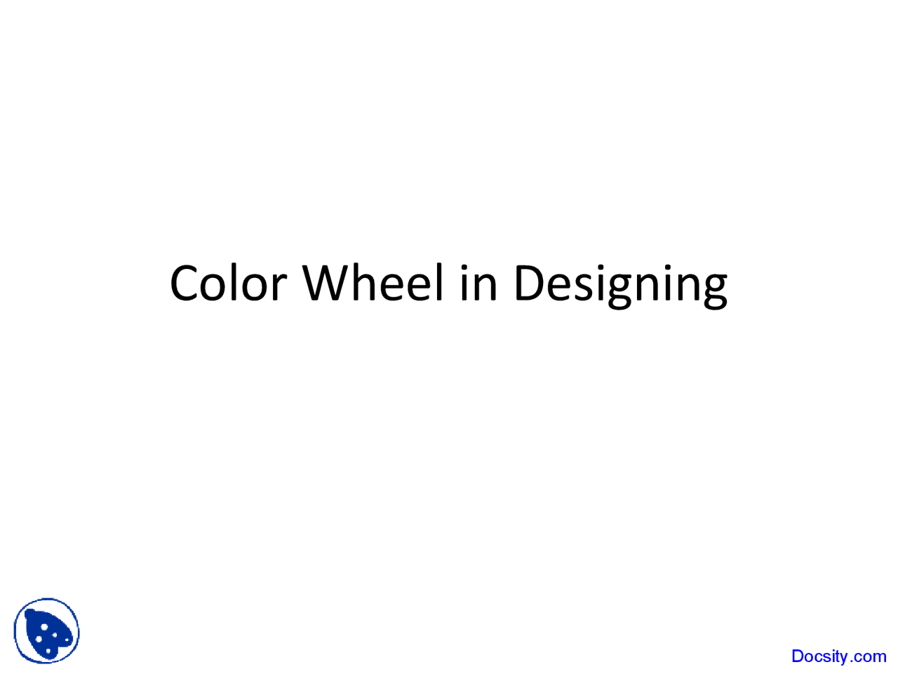 Color Wheel In Designing Horticulture Lecture Slides Slides