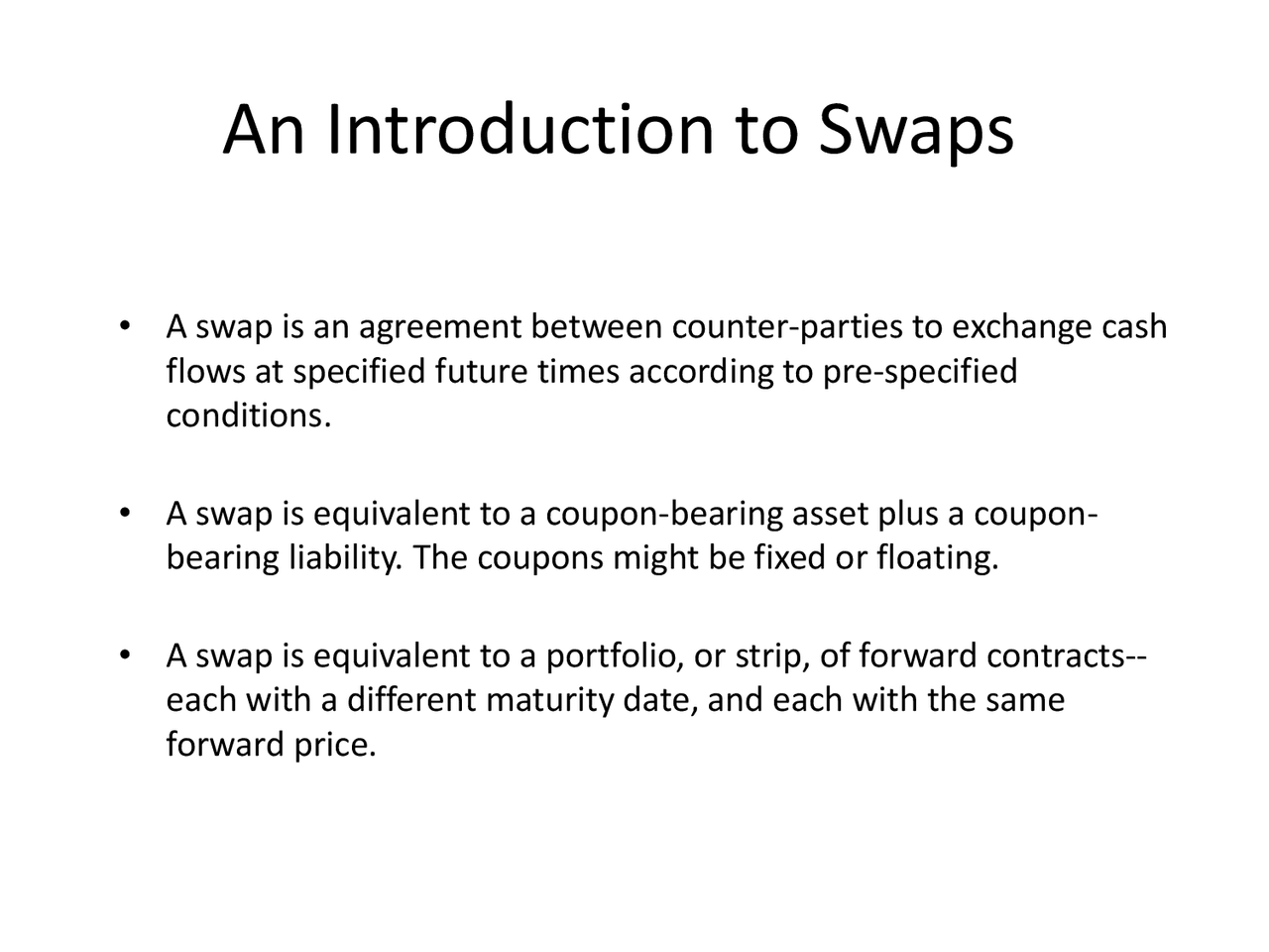 Introduction to Swaps - Derivatives and Risk Management - Lecture ...