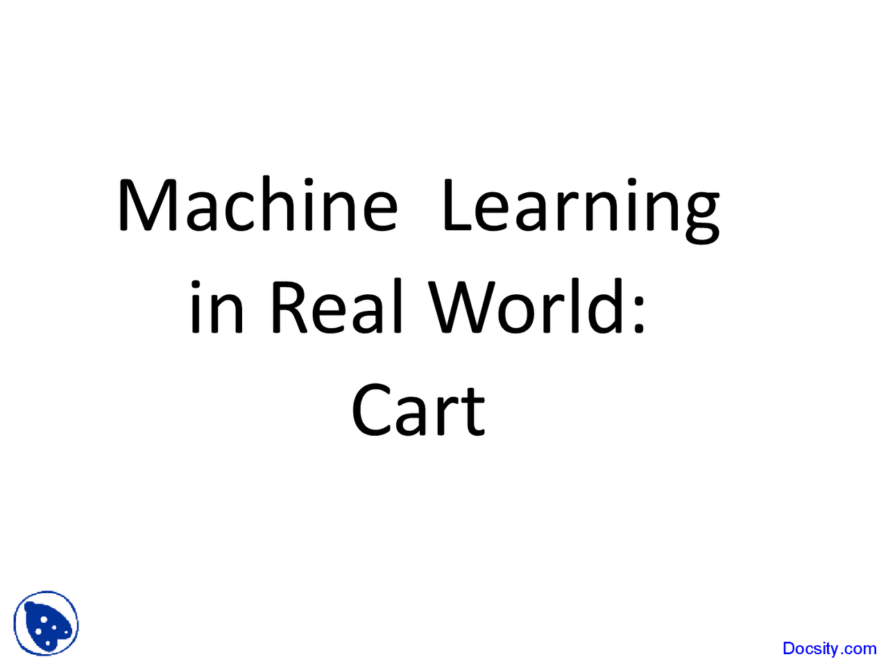Cart Minning Data Lecture Slides Docsity