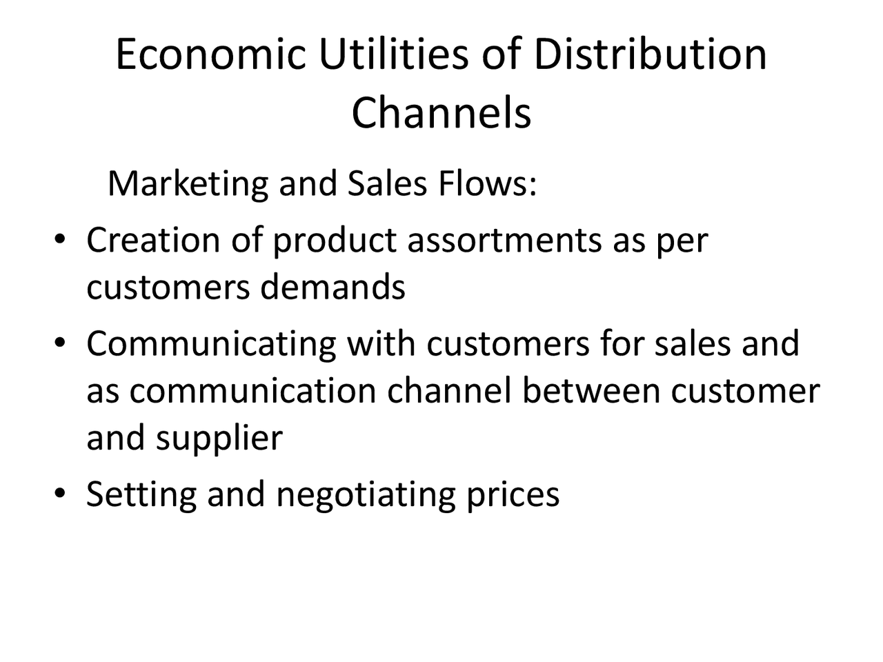 Economic Utilities of Distribution Channels - Business to Business ...