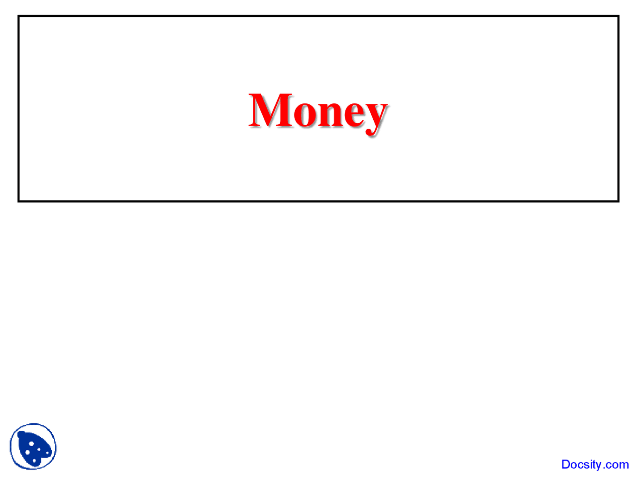 Money Ecological Economics Lecture Slides Docsity