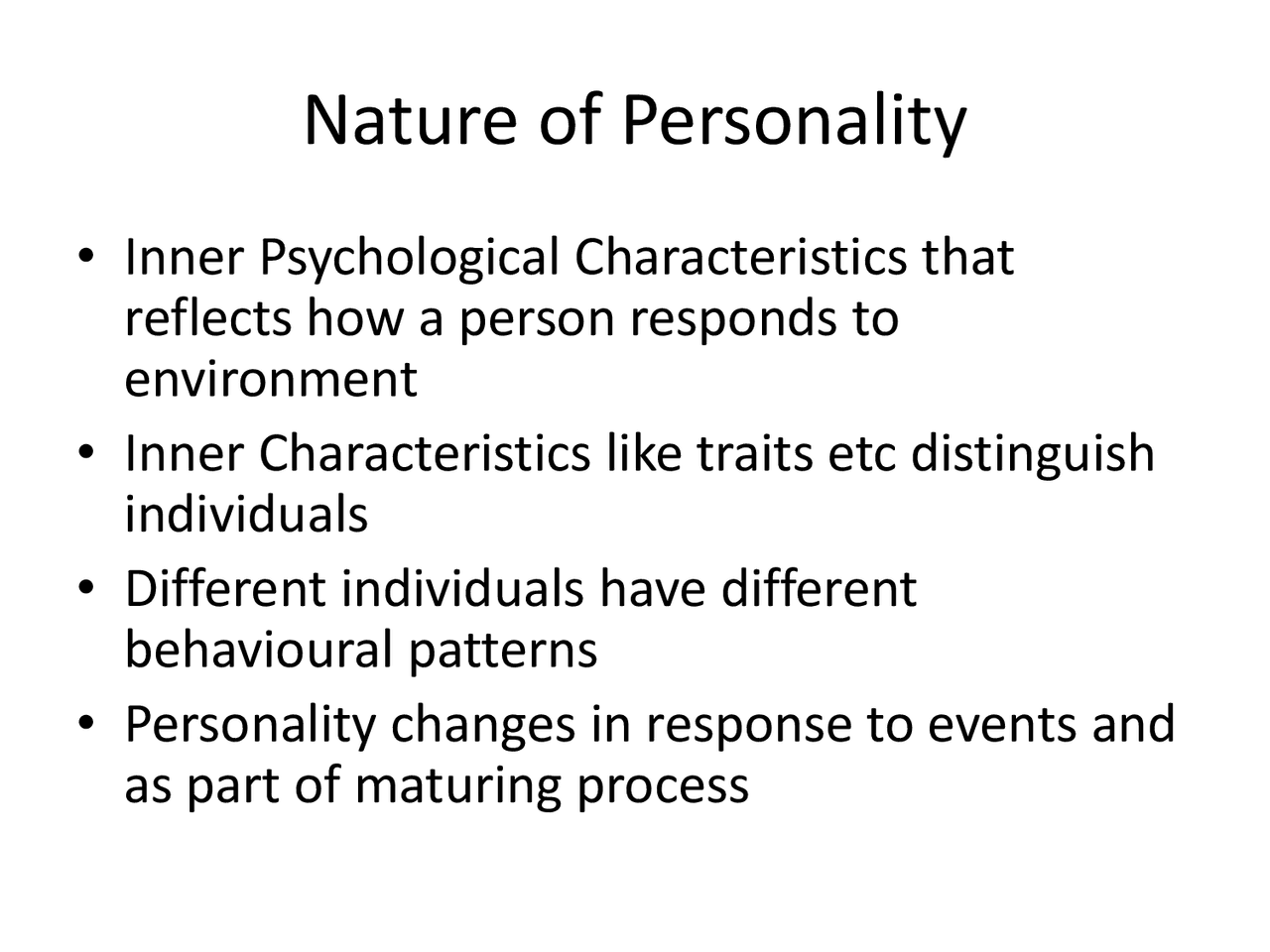 Nature Of Personality Consumer Behaviour Lecture Slides Slides