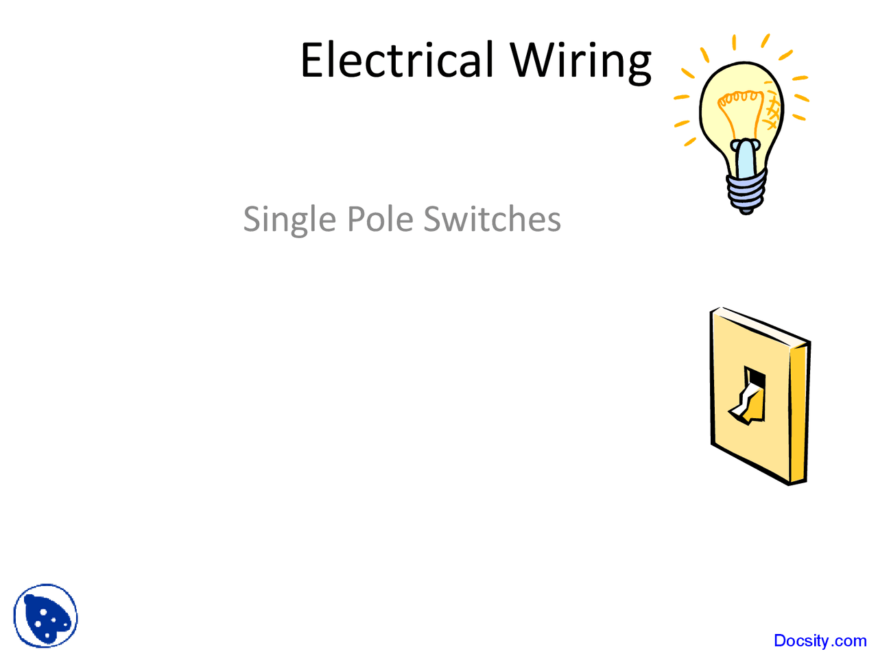Single Pole Switches - Mechanics - Lecture Slides - Docsity