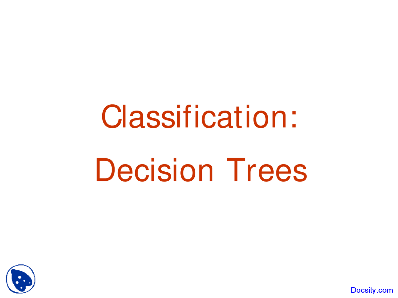 Decision Trees Minning Data Lecture Slides Docsity