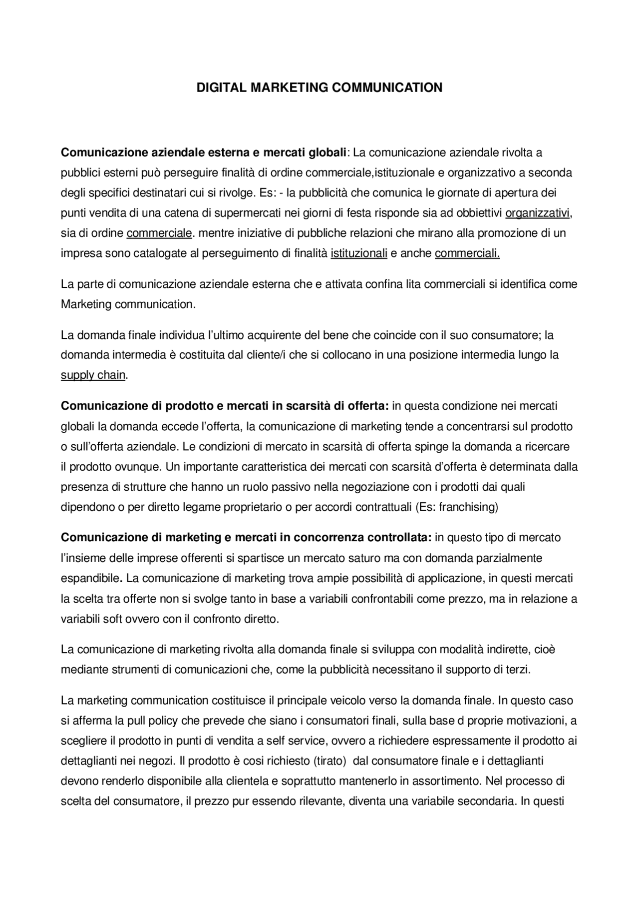 Global Communication Riassunti Comunicazione Aziendale Docsity