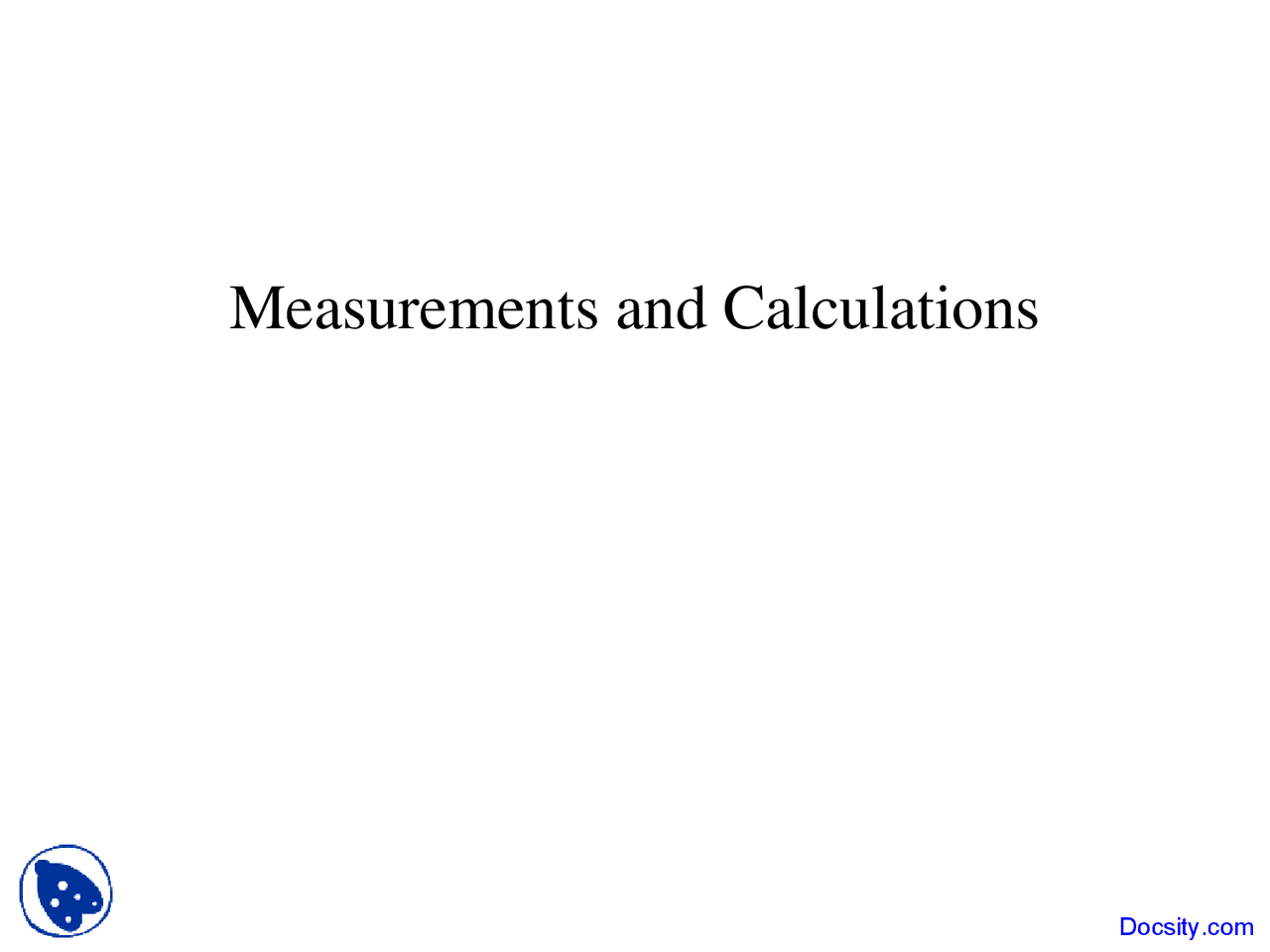 Measurements and Calculations - Introductory Chemistry - Lecture Slides ...