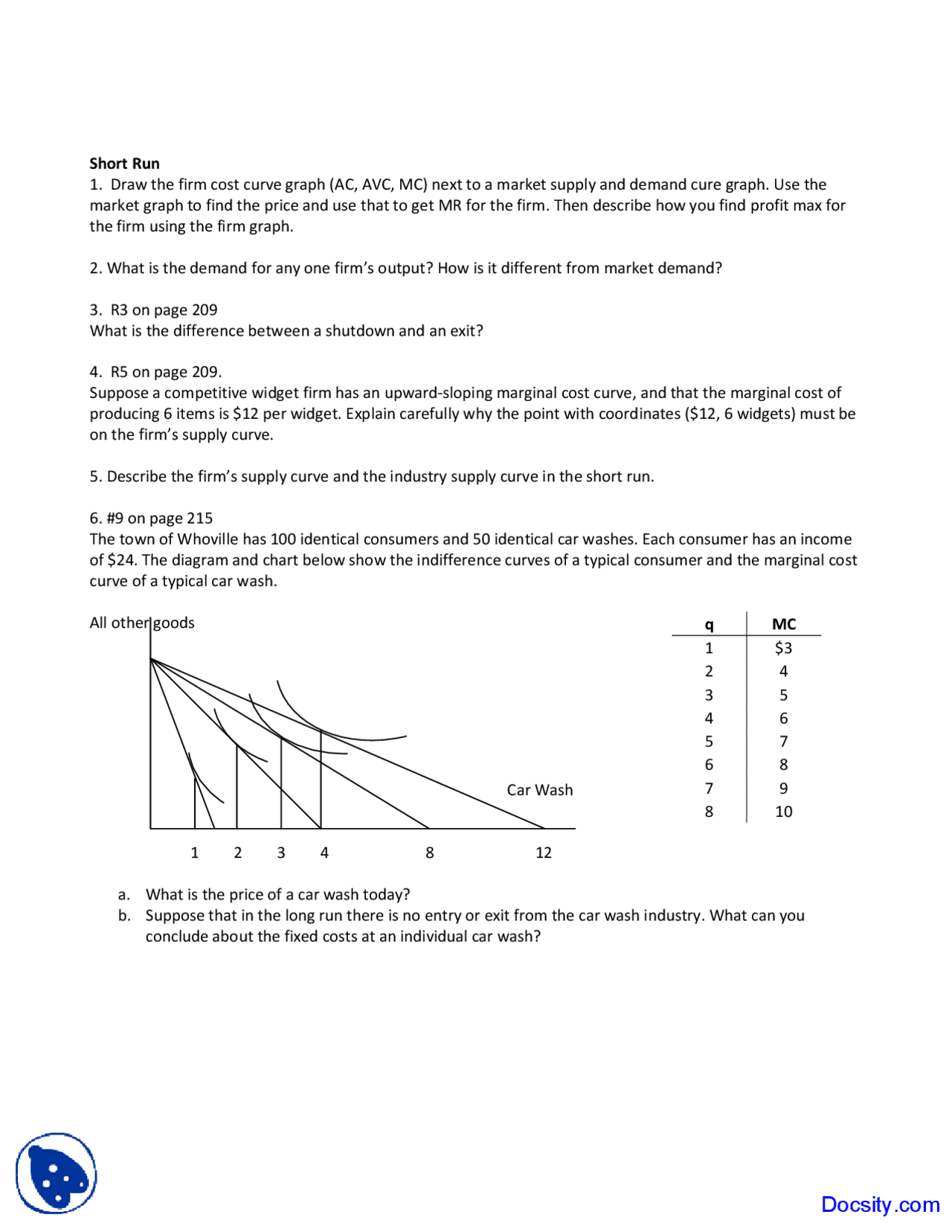 Cost Curve Graph, Intermediate Microeconomics - Economics - Quiz ...