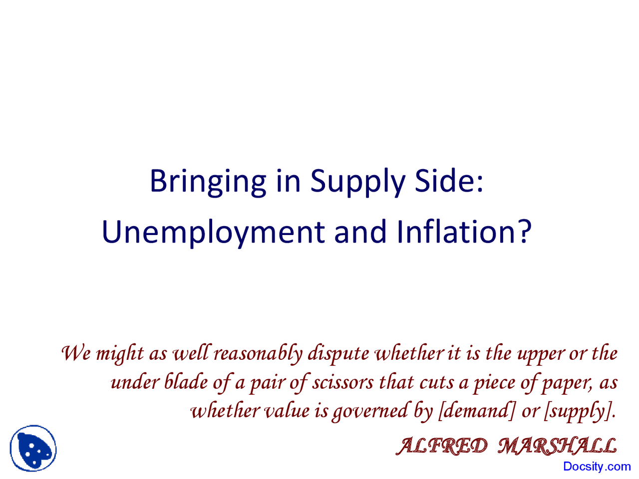 Unemployment and Inflation, Manegerial Economics - Economics - Lecture ...