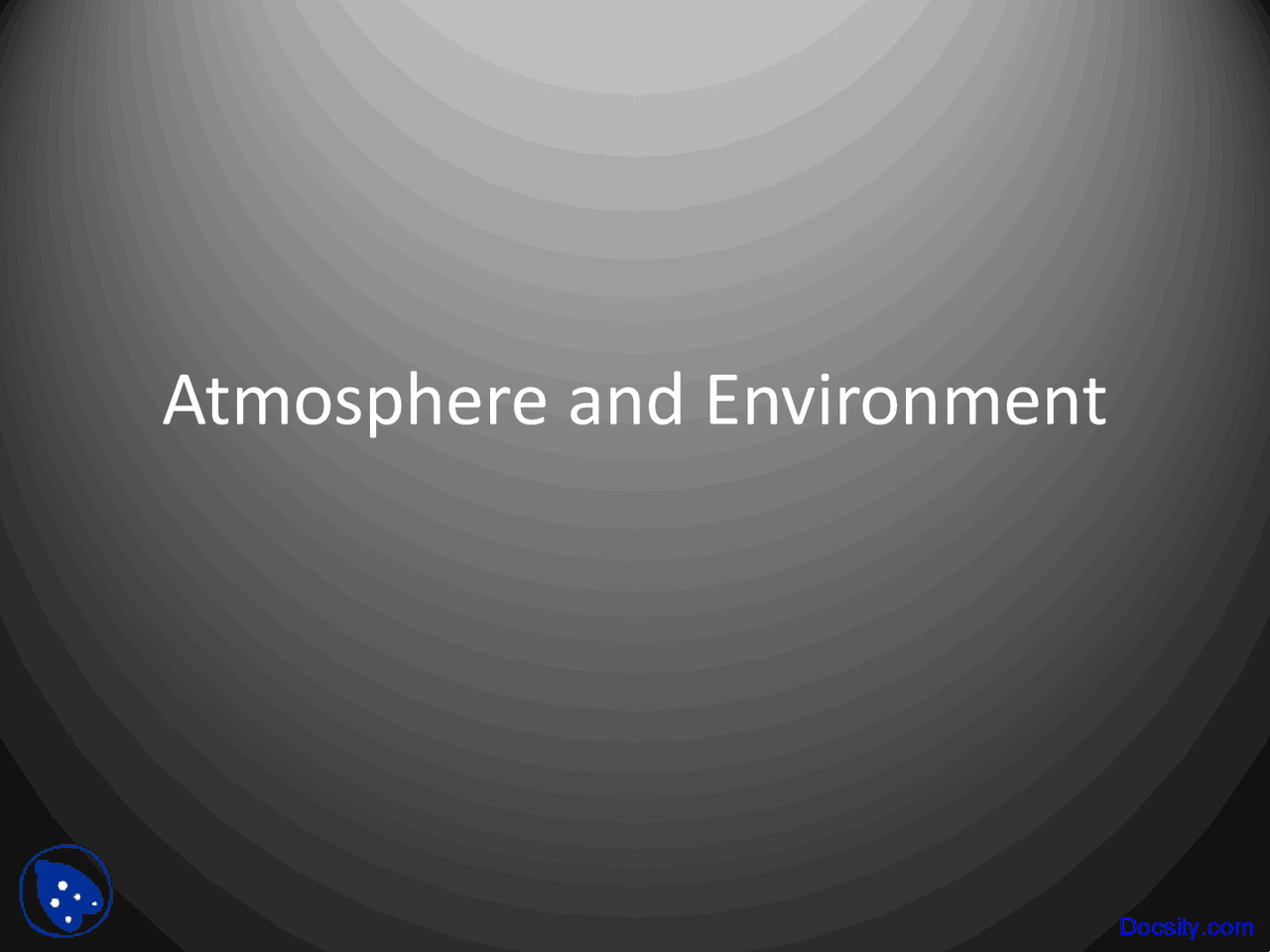 Atmosphere and Environment - Environmental Economics - Lecture Slides ...