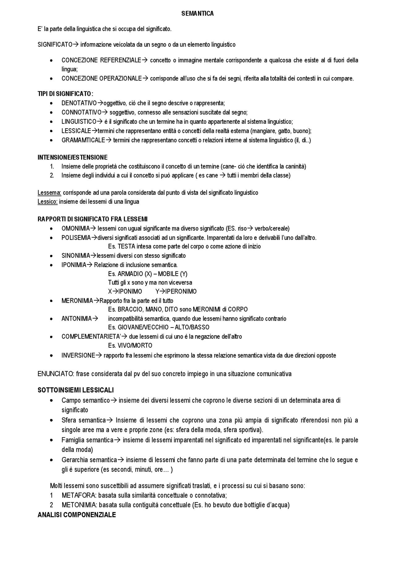 Semantica Berruto Docsity