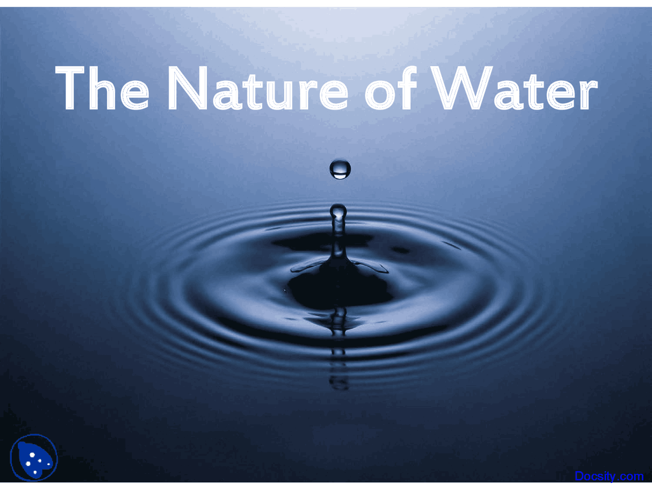 Nature Of Water Limnology Lecture Slides Docsity