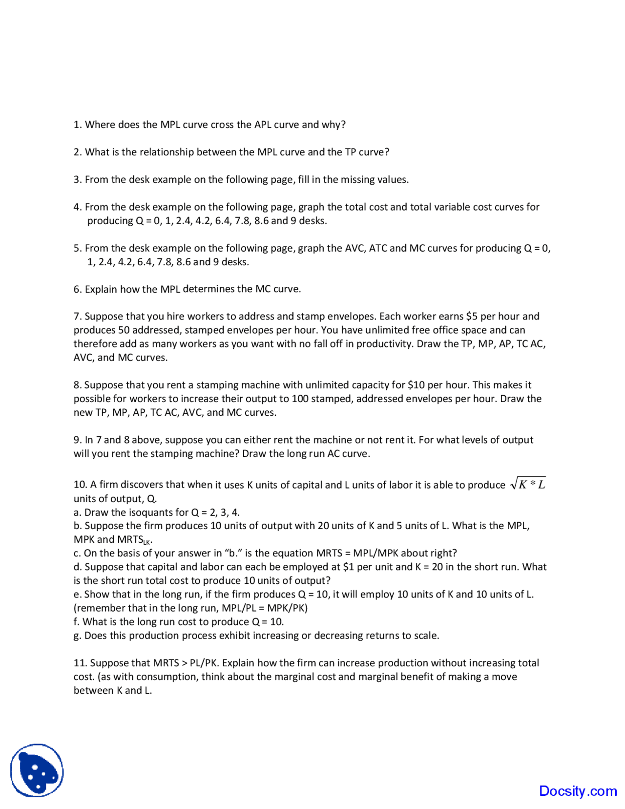 Mpl Curve Intermediate Microeconomics Economics Quiz Docsity