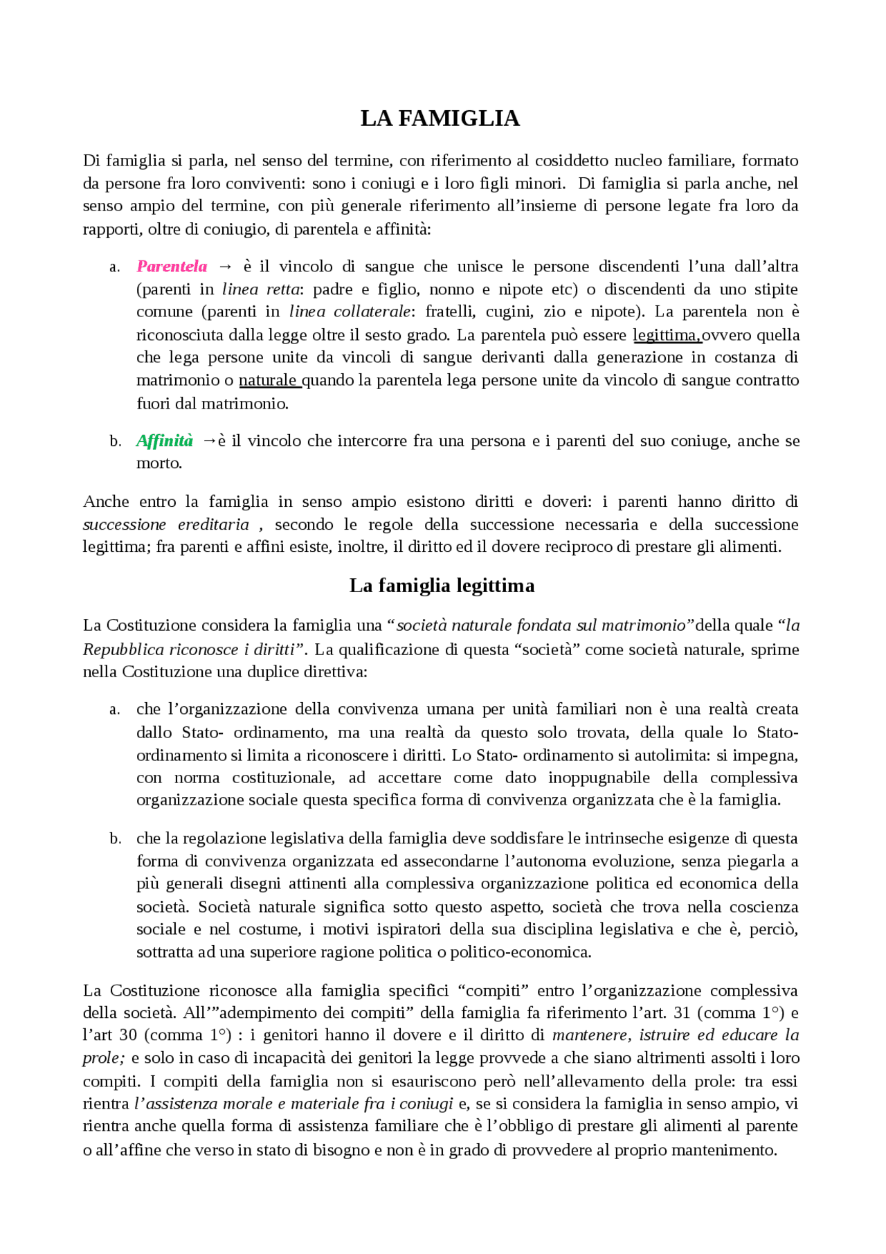 La Famiglia Docsity