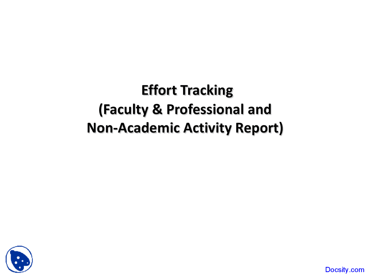 Effort Tracking - Administration Training - Lecture Slides | Slides Law ...