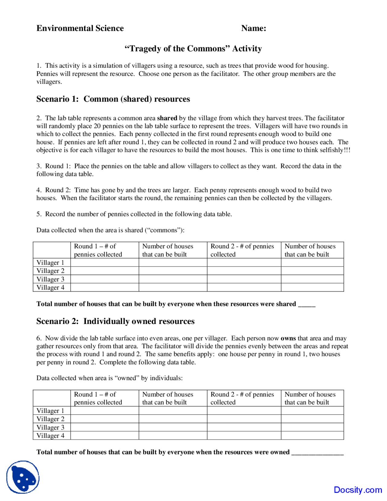 Tragedy of the Commons - Environmental Science - Lecture Notes | Study ...