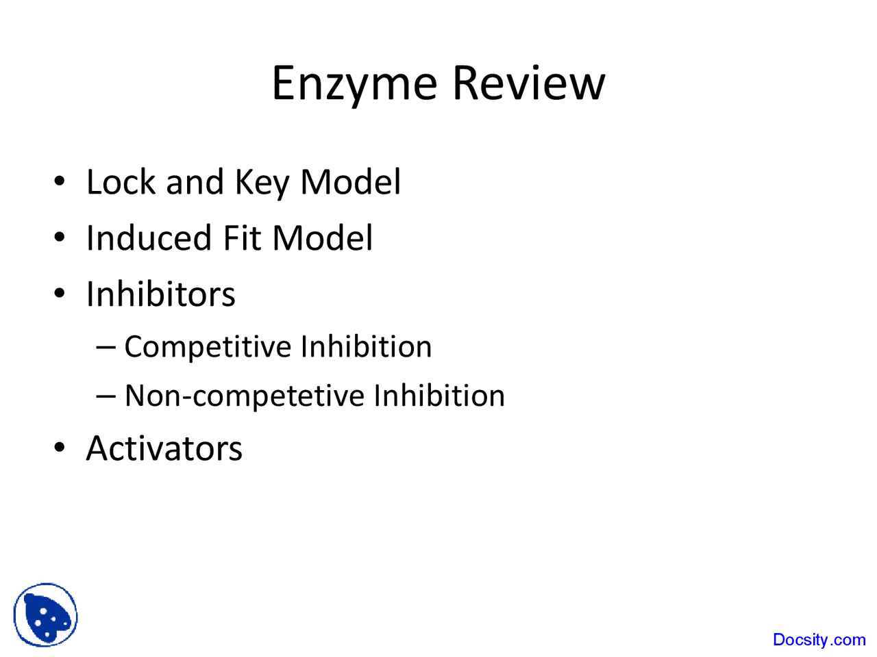 Enzyme Review Application Of Biology Lecture Slides Docsity