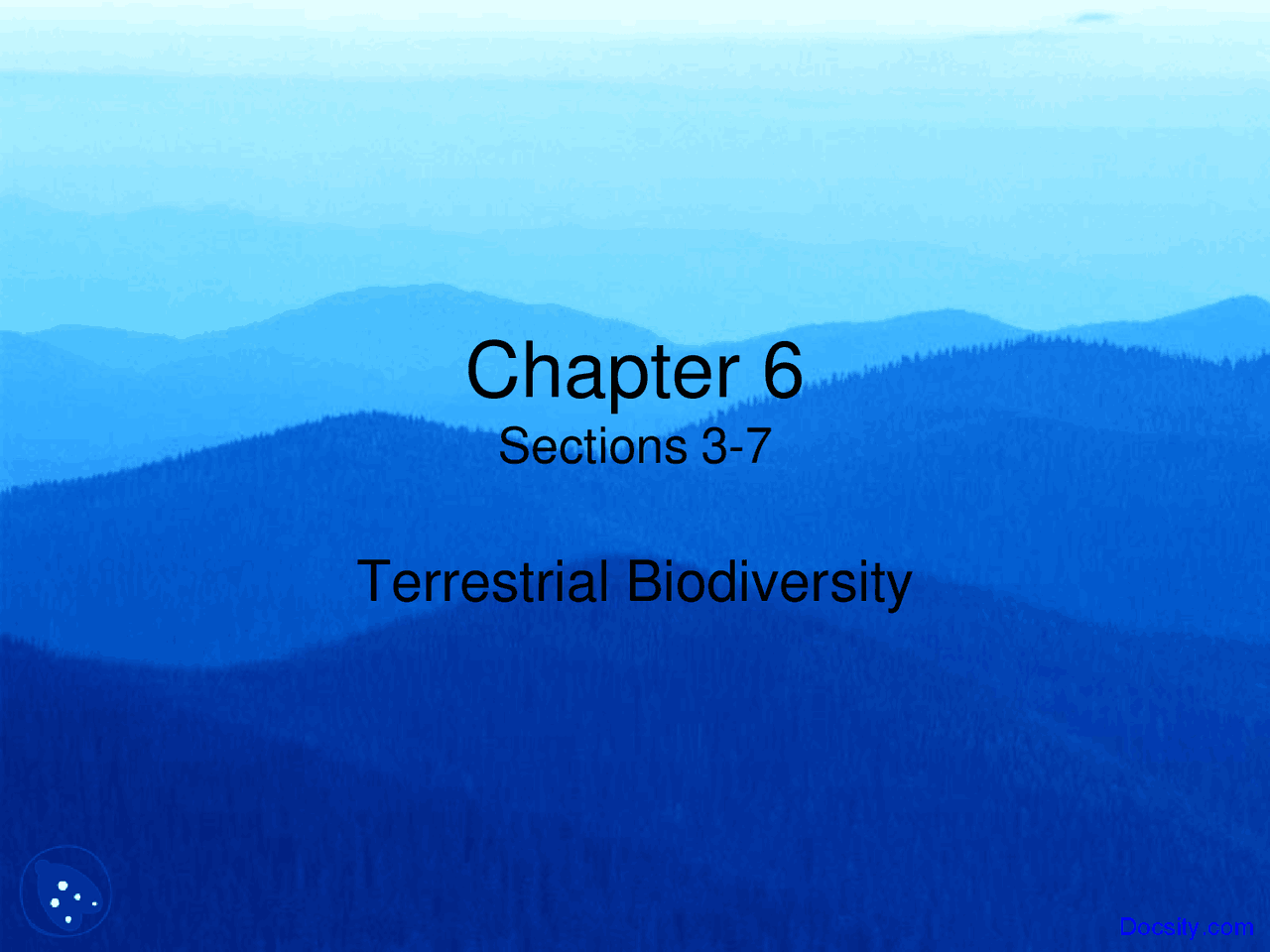 Terrestrial Biodiversity - Environmental Science - Lecture Slides - Docsity