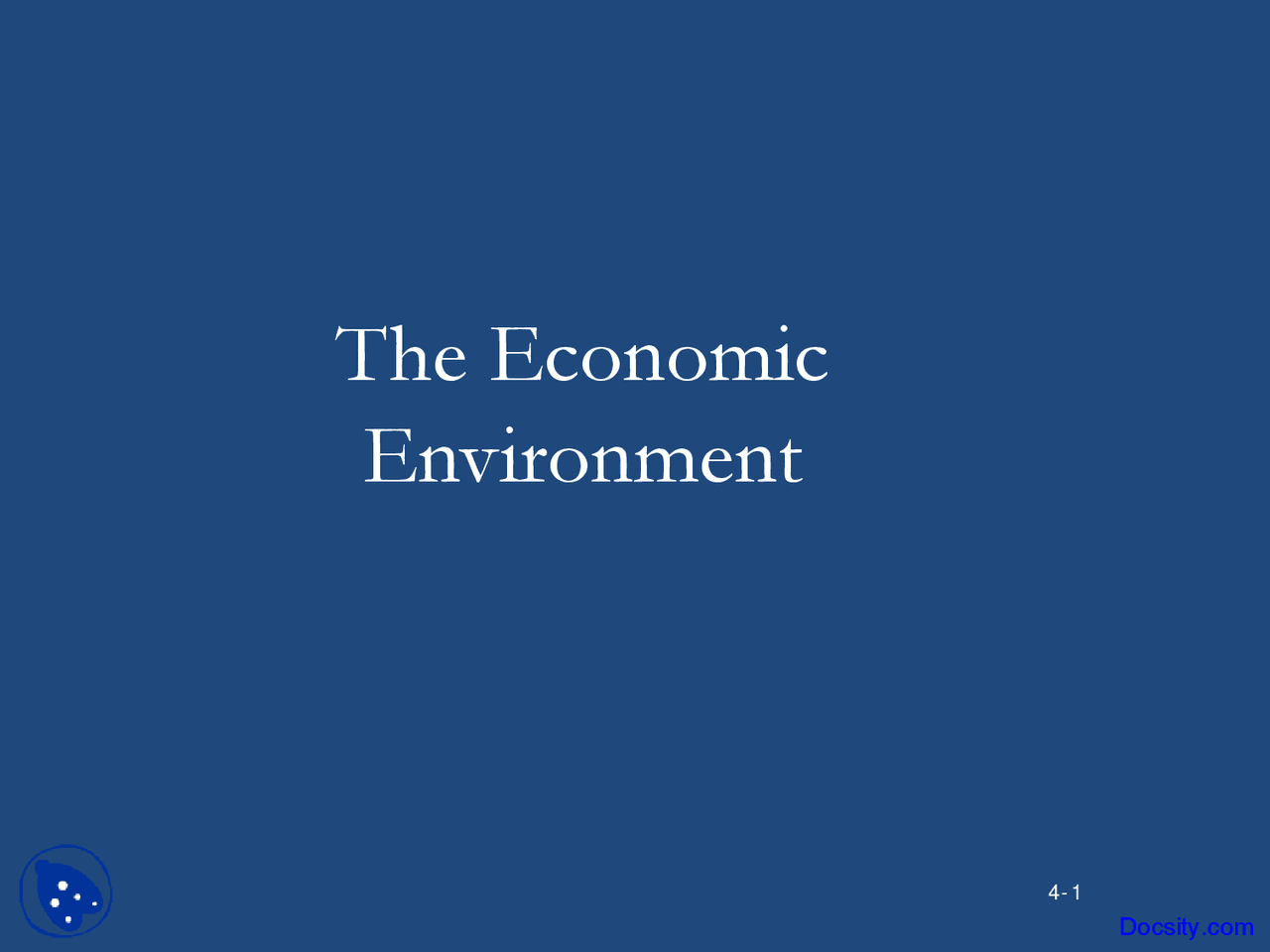 Economic Environment International Business Lecture Slides Docsity