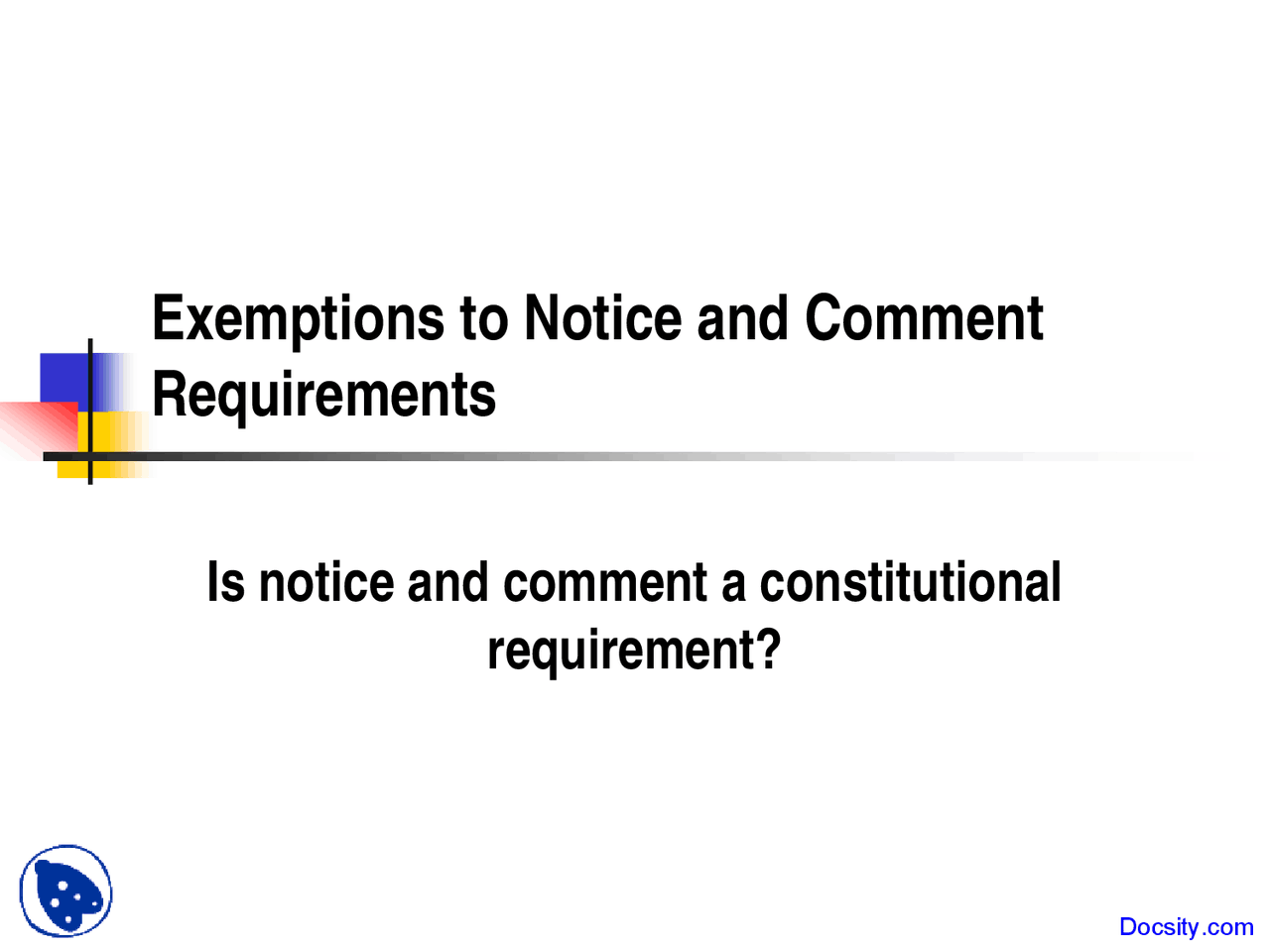 Requirements Administrative Law Lecture Slides Docsity