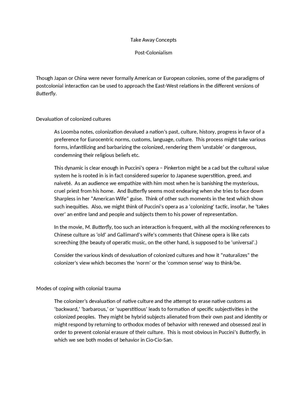 Take Away Concepts Postcolonialism Principles Of Literary Criticism