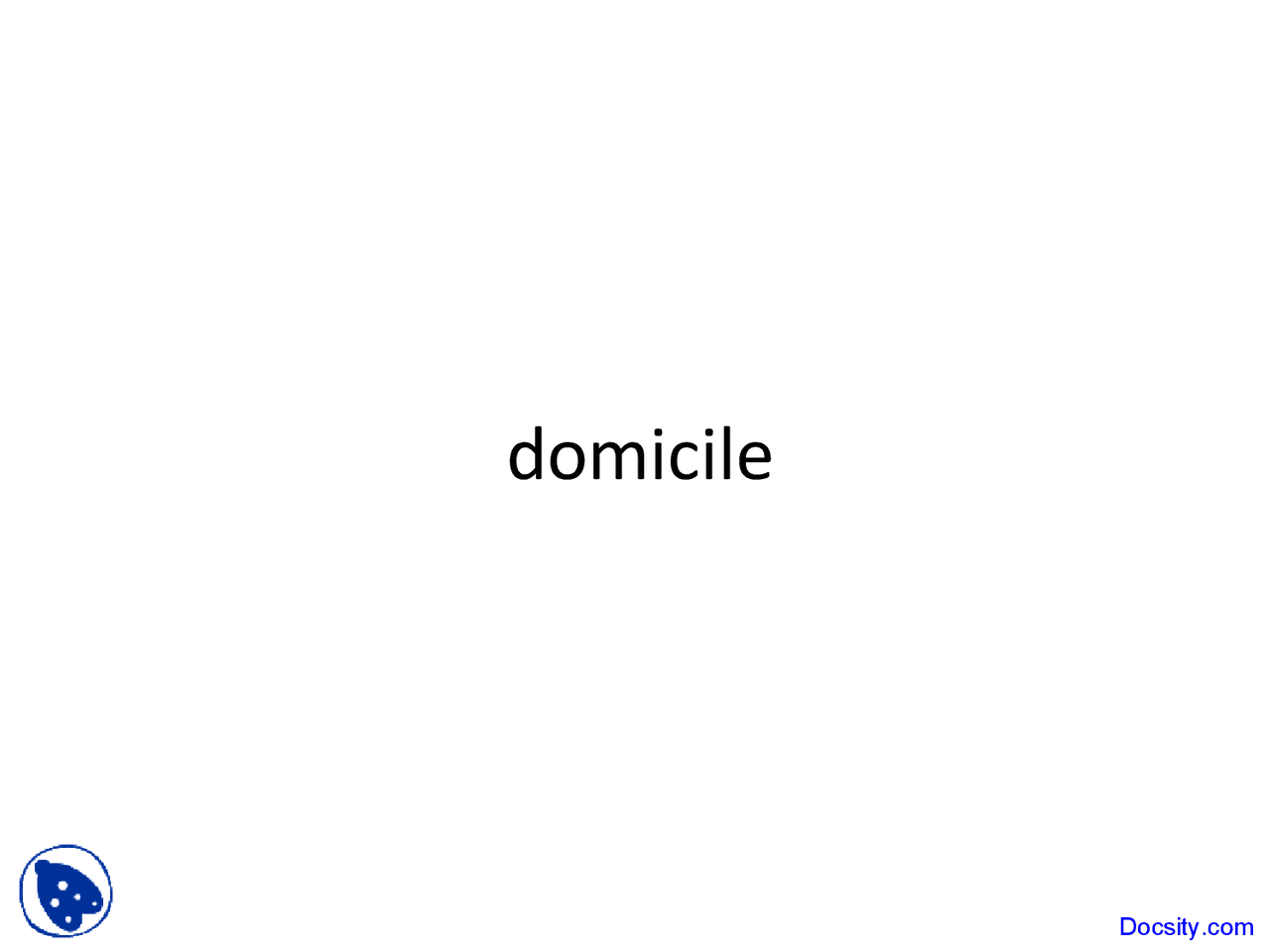 Domicile Conflict Of Laws Lecture Slides Slides Law Docsity
