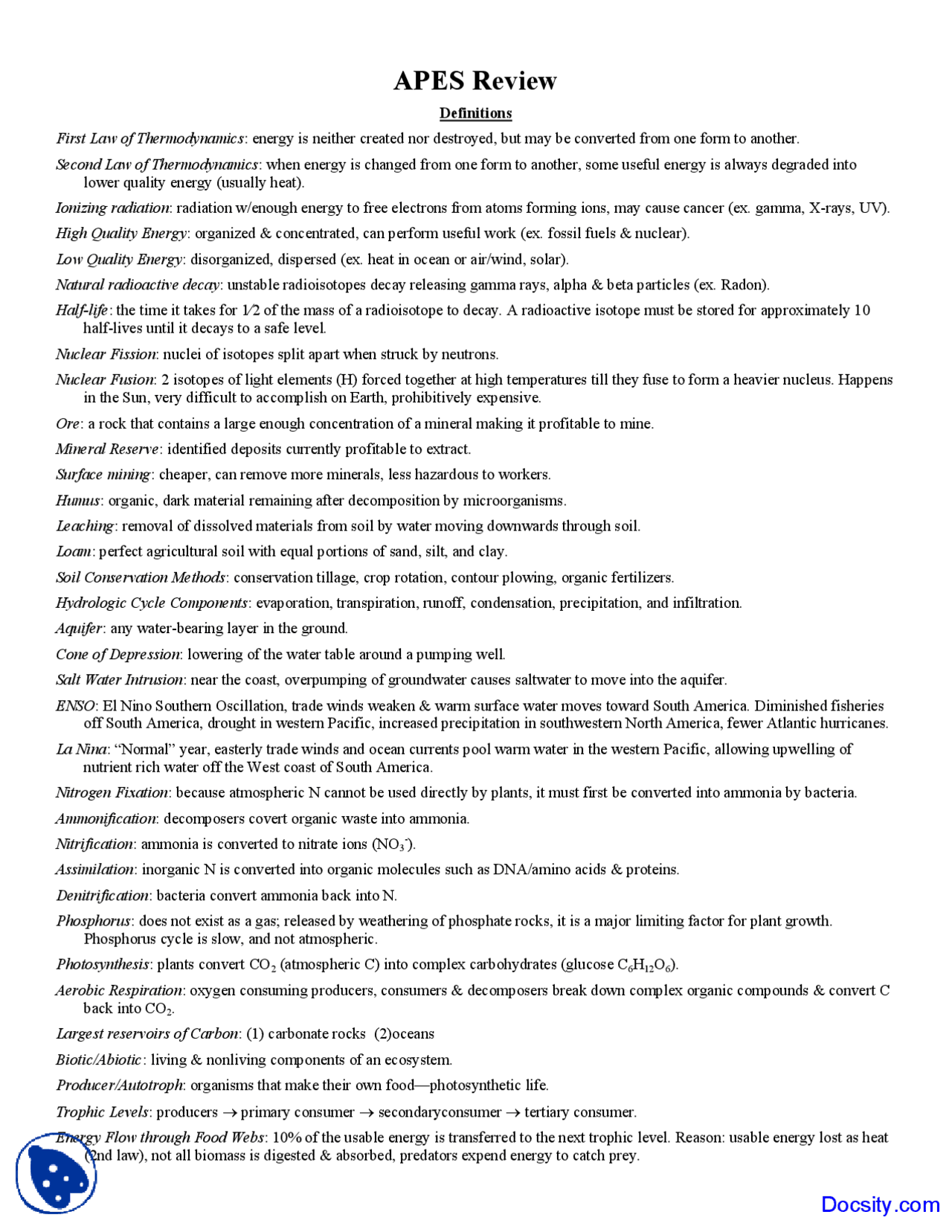 Apes - Environmental Science - Lecture Notes - Docsity