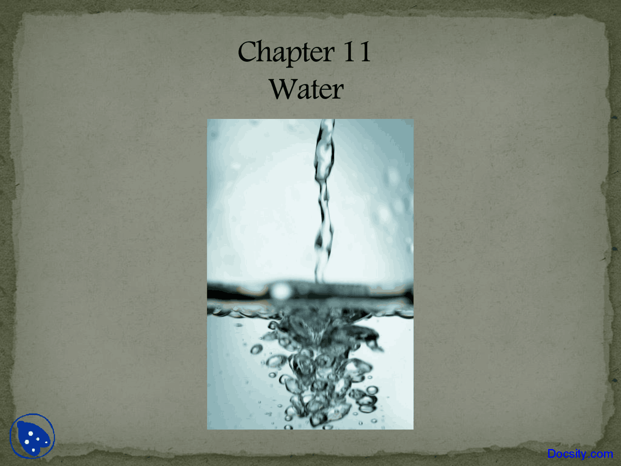 Water Environmental Science Lecture Slides Docsity