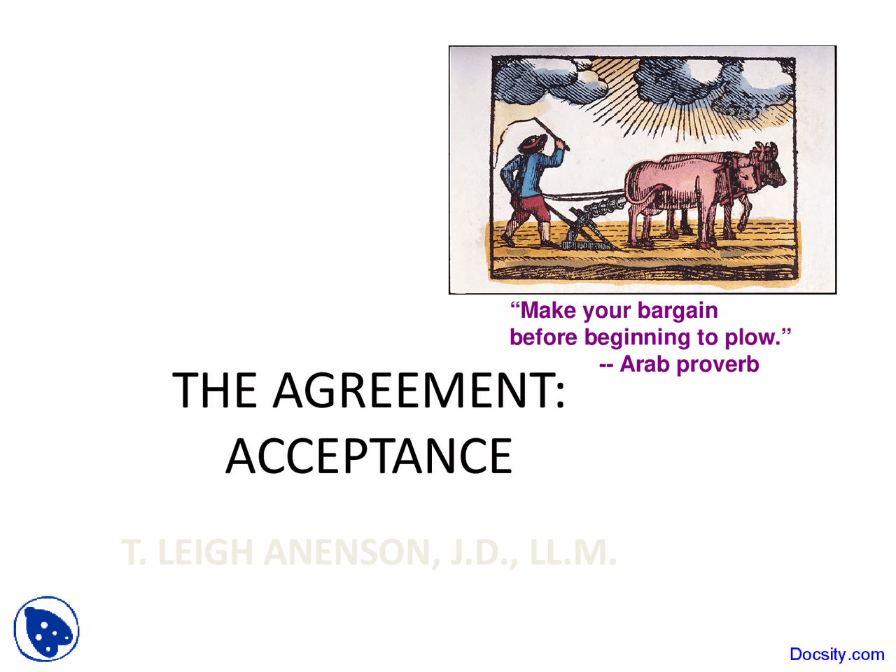 Aceptance Bussiness Law Lecture Slides Docsity
