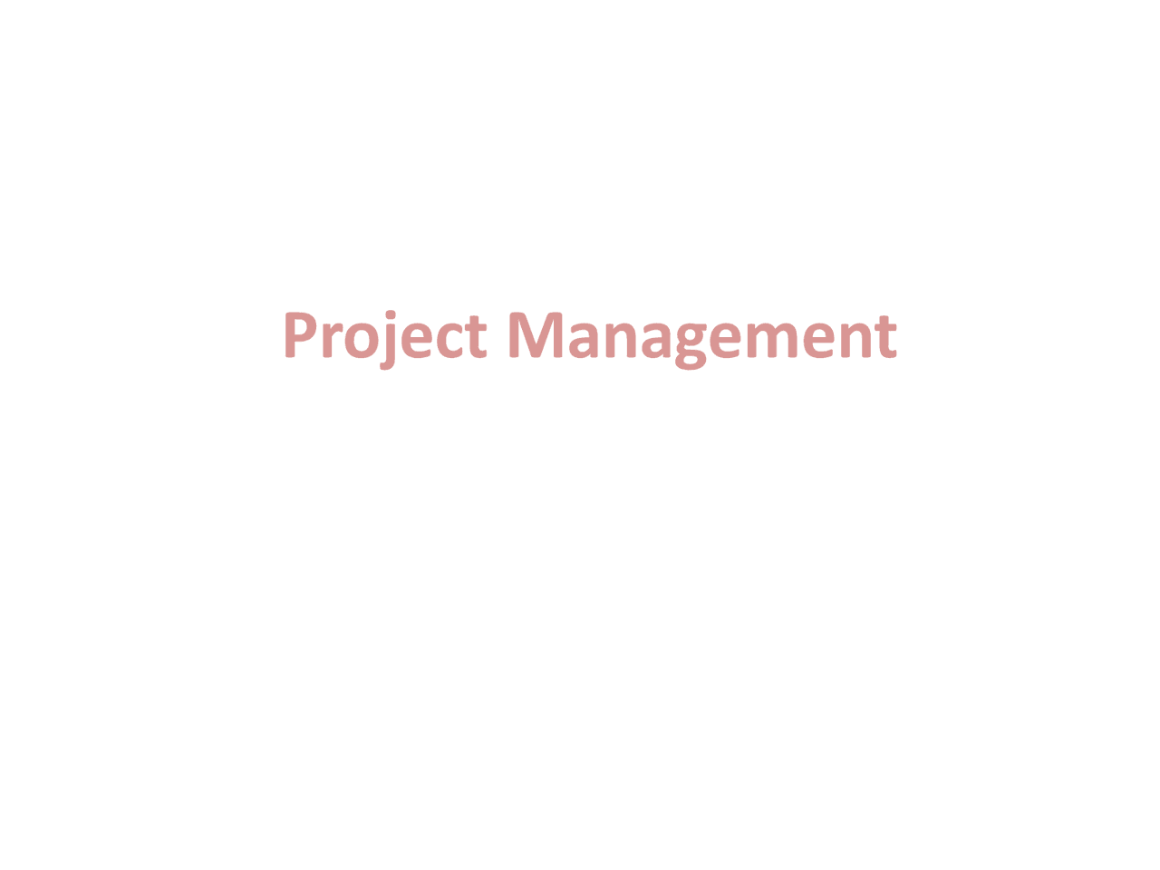 Project Management Advanced Project Management Lecture Slides