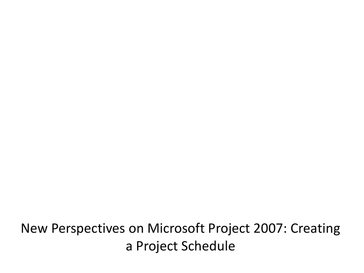 Creating Project Schedule Advanced Project Management Lecture Slides Docsity