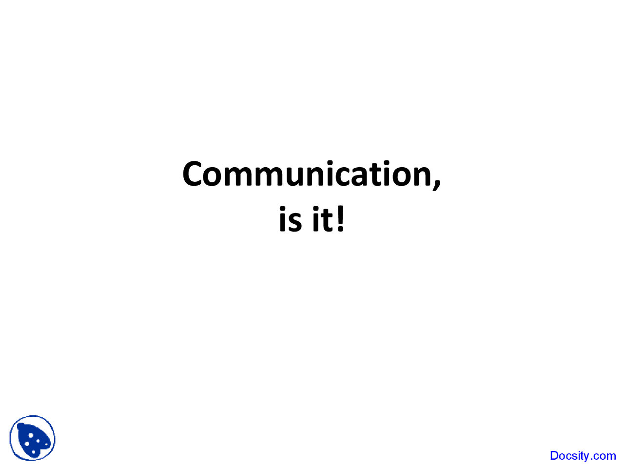 Communication Marketing And Strategy Lecture Slides Docsity