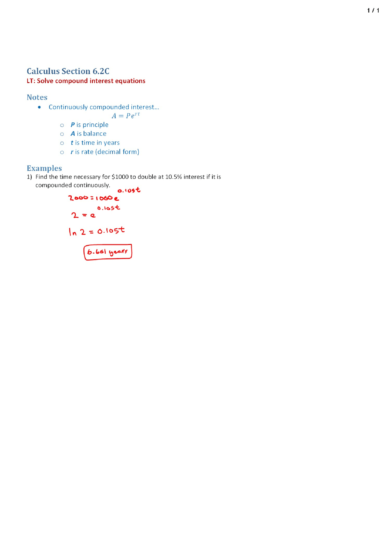 Compound Equations Ap Calculus Lecture Notes Docsity