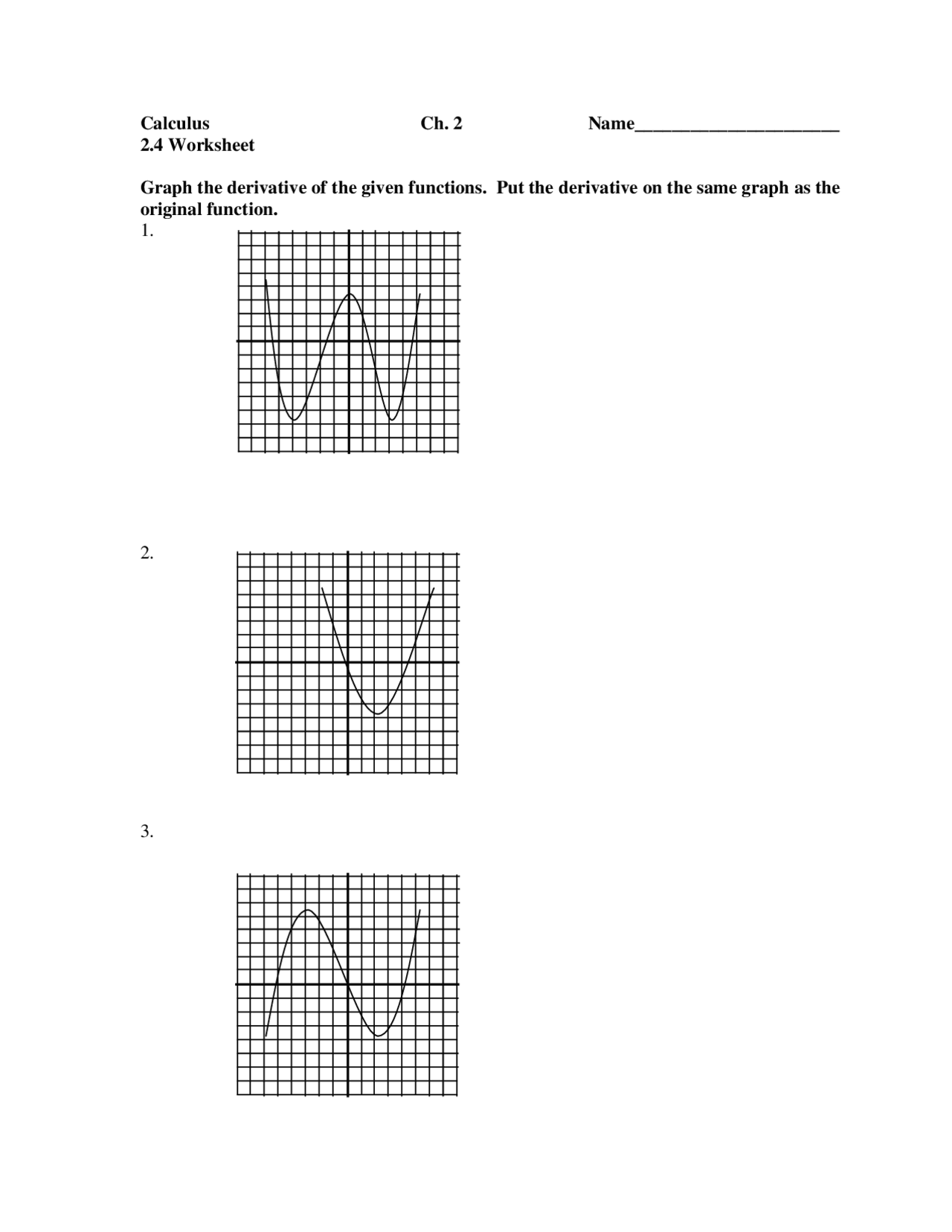 Derivation Graphs Ap Calculus Practices Problems Docsity