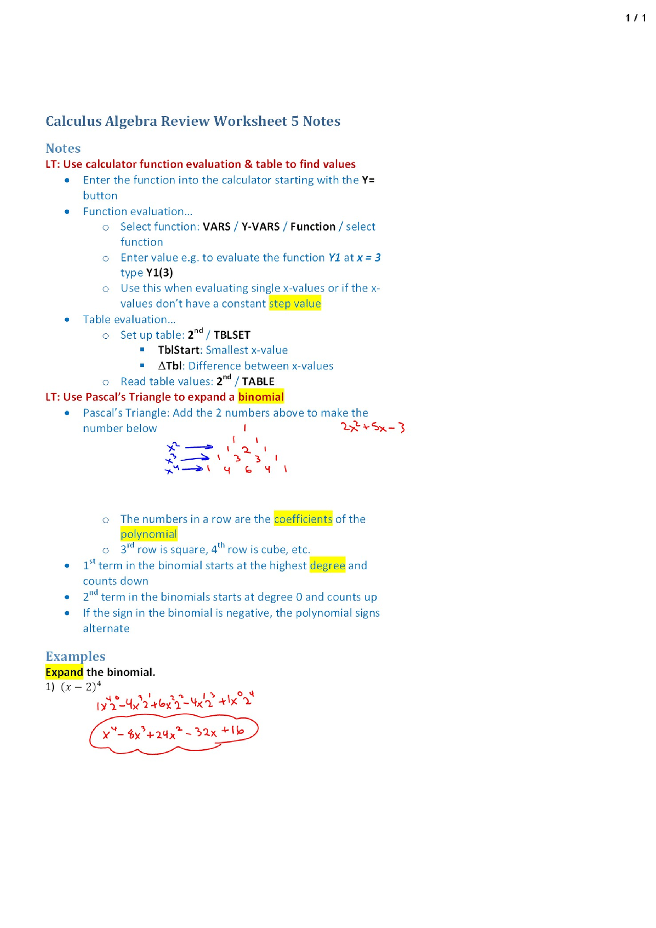 Step Value Ap Calculus Practices Problems Docsity
