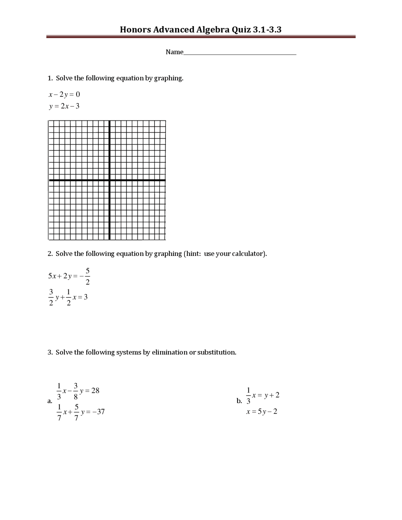 Solving With Calculator Advanced Algebra Practice Problems Docsity