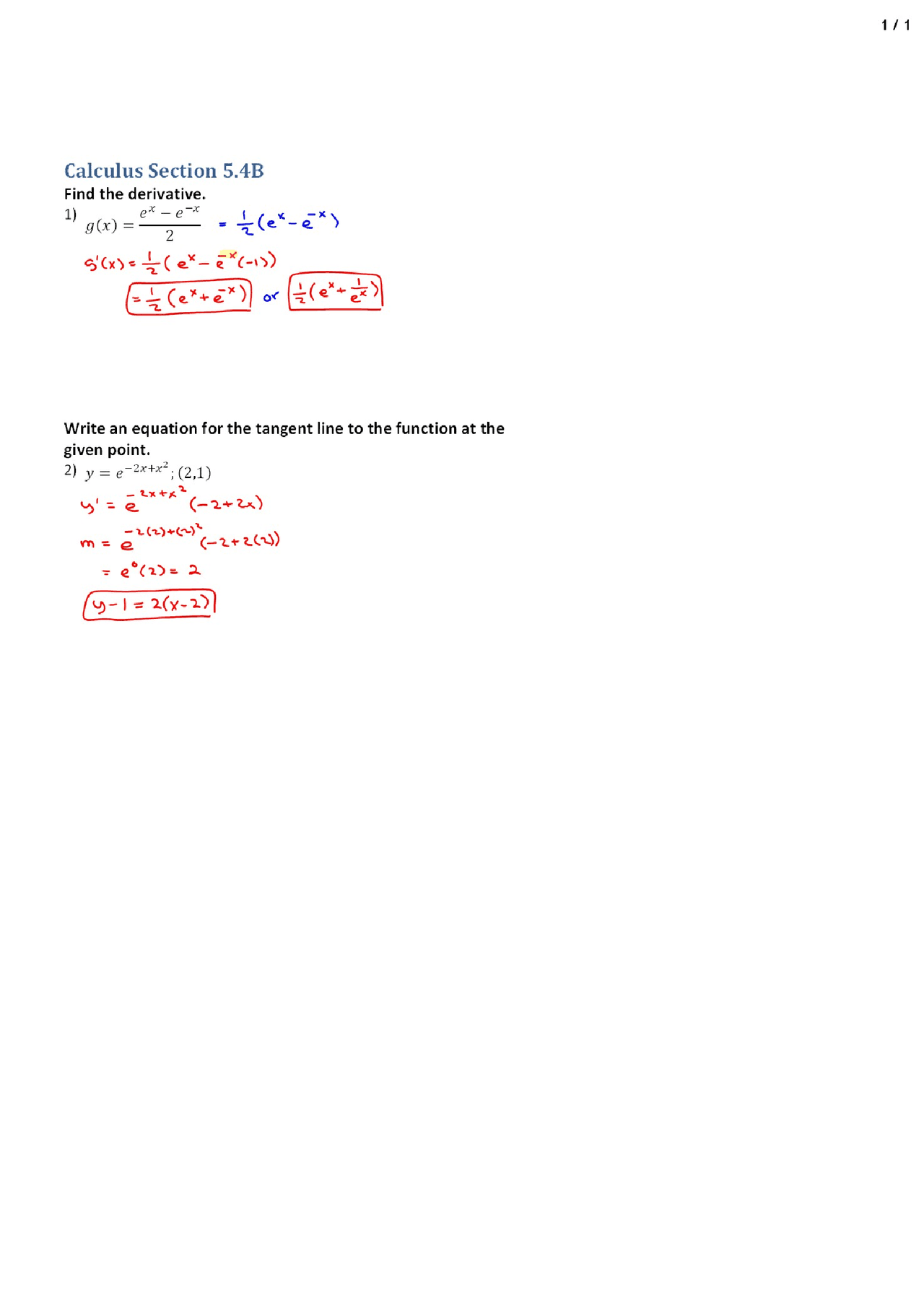 Exponent Derivative Ap Calculus Lecture Notes Docsity