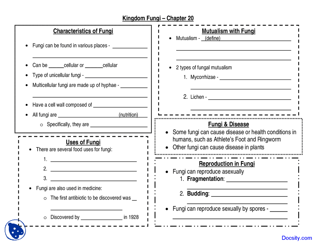 Kingdom Fungi Application Of Biology Lecture Notes Docsity