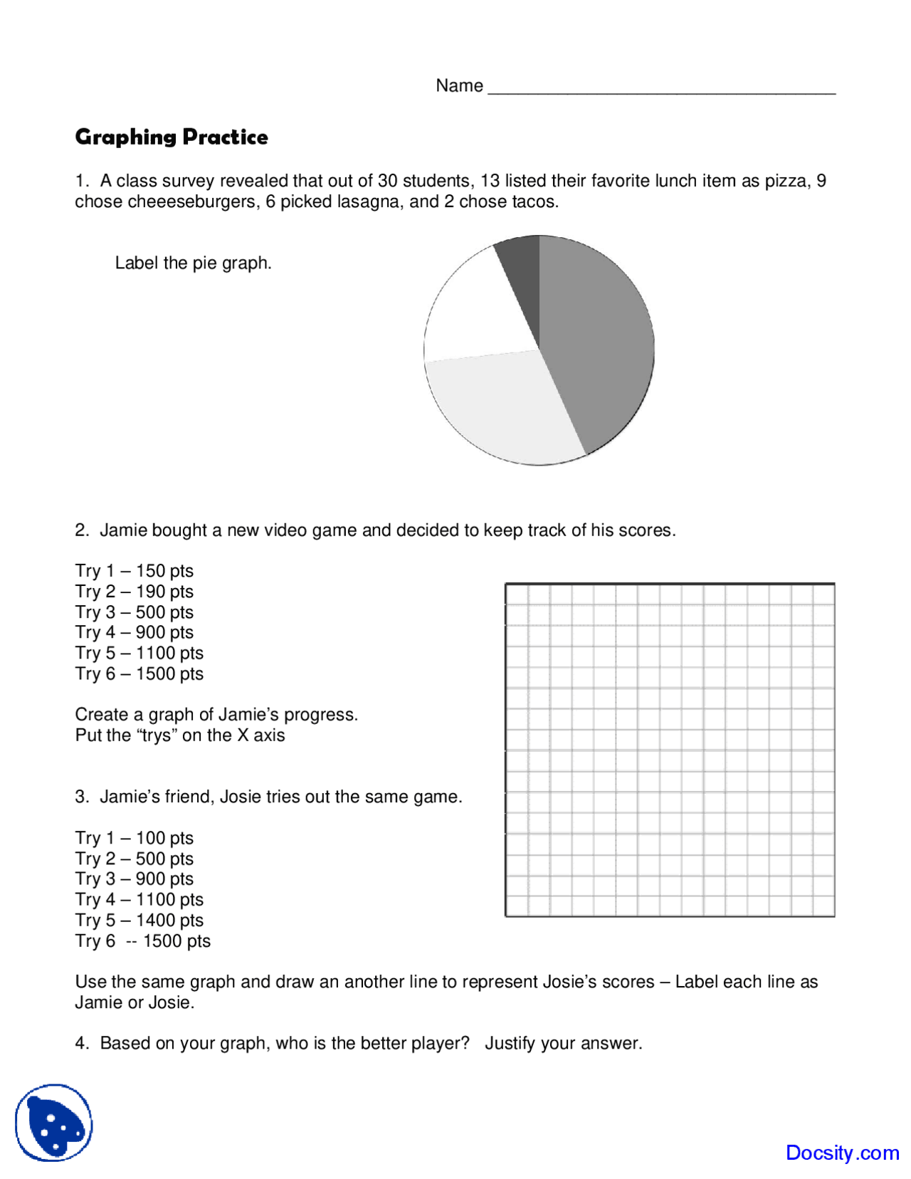 Graphing Practice - Application of Biology - Assignment | Exercises ...