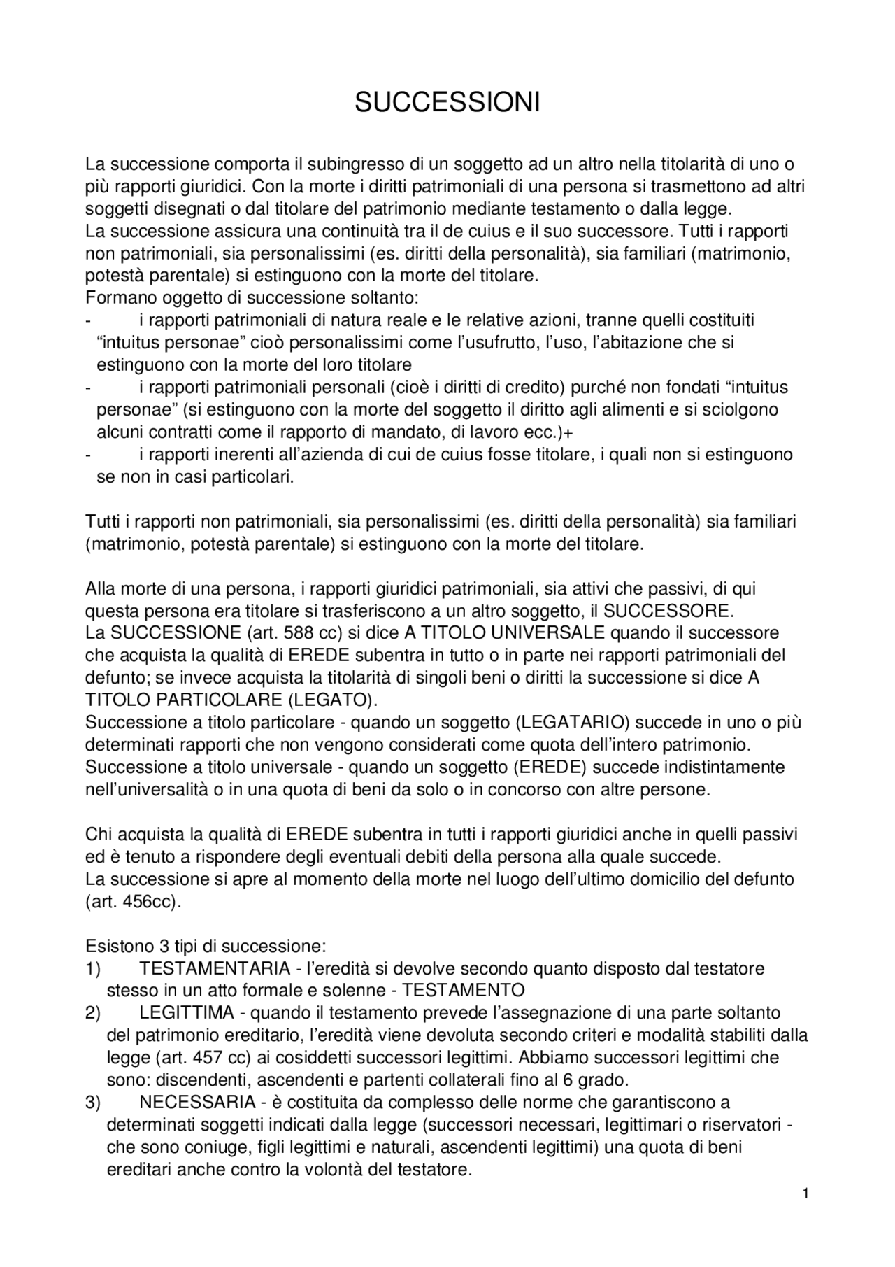 Successioni Docsity