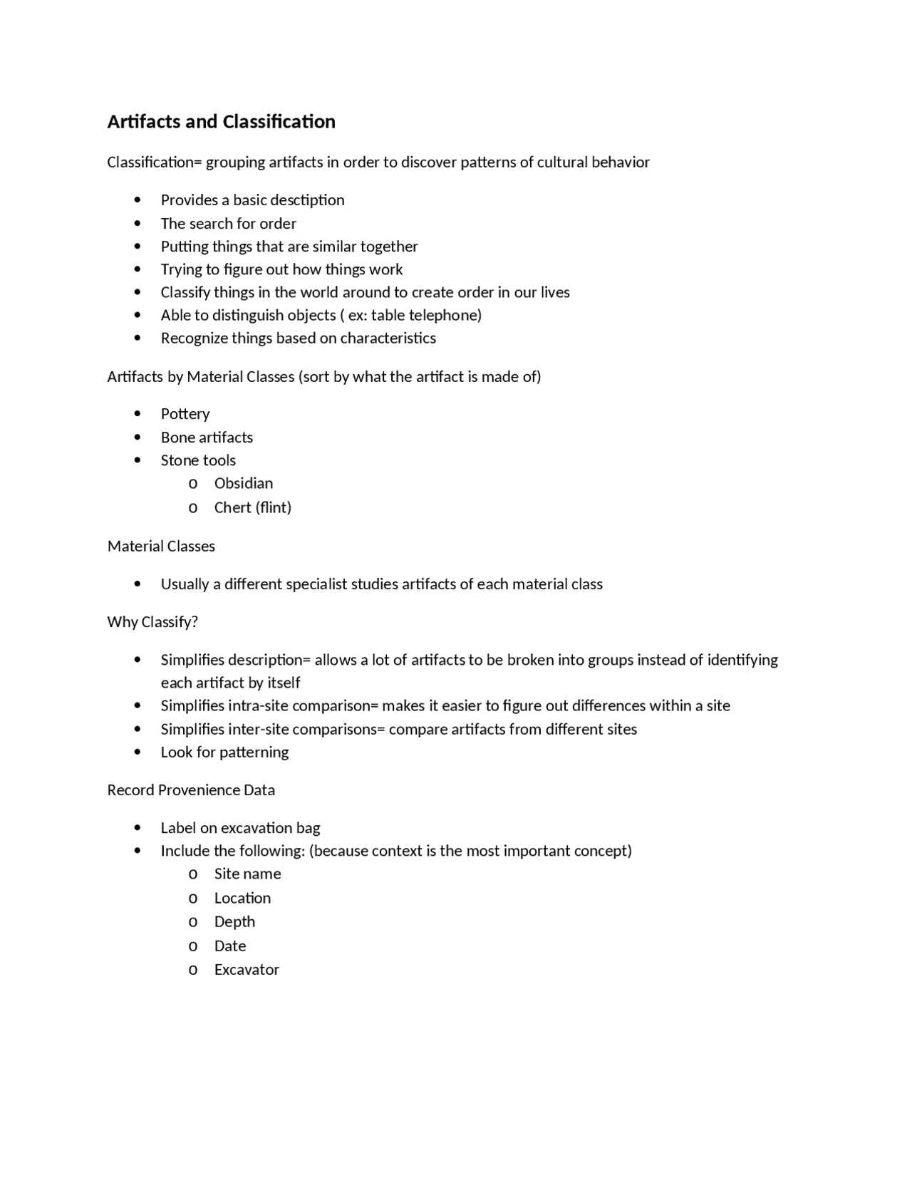 Notes For Exam 3 Introduction To Archaeology Anth 2015 Docsity