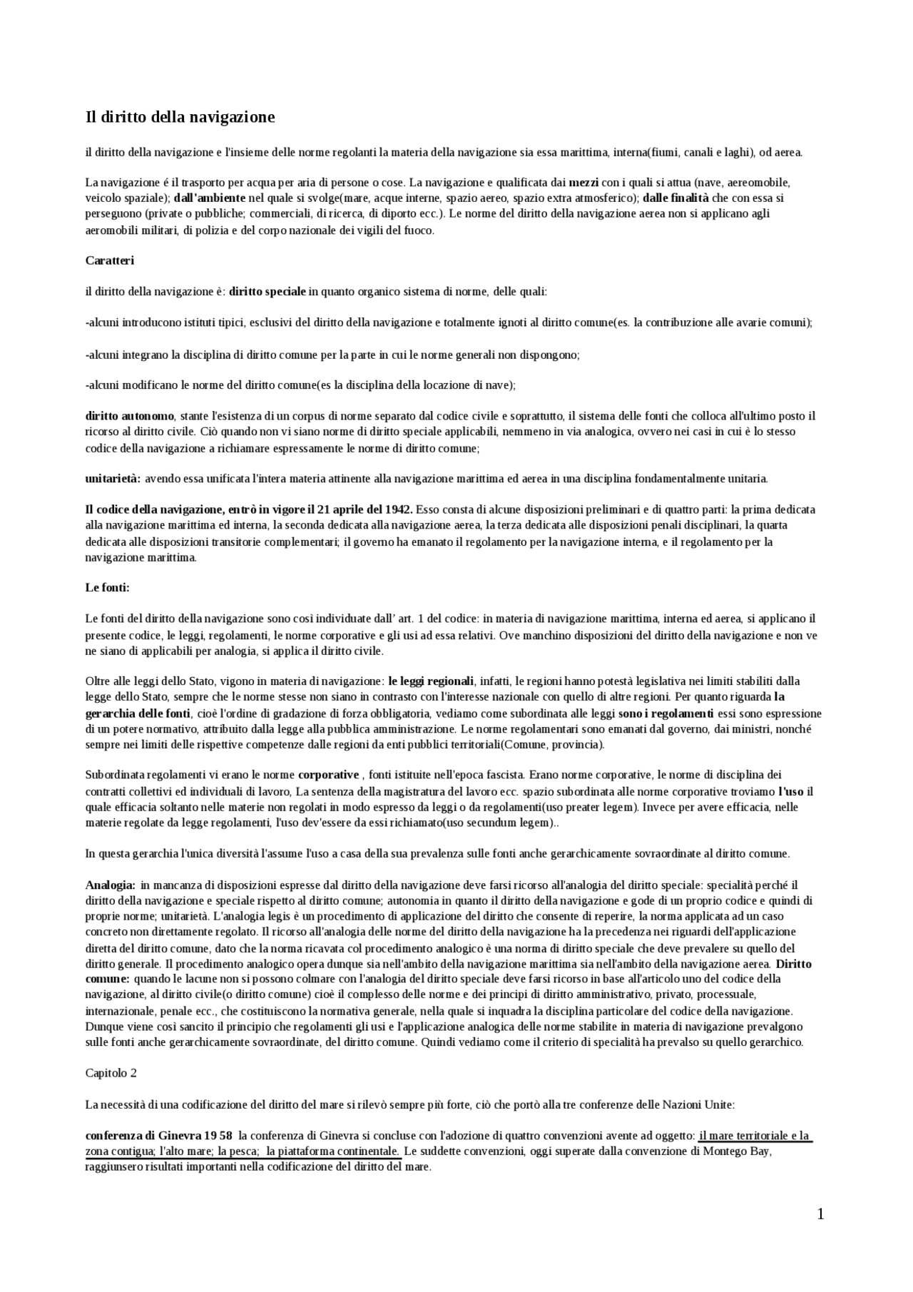 La Torre Riassunti Diritto Della Navigazione Docsity