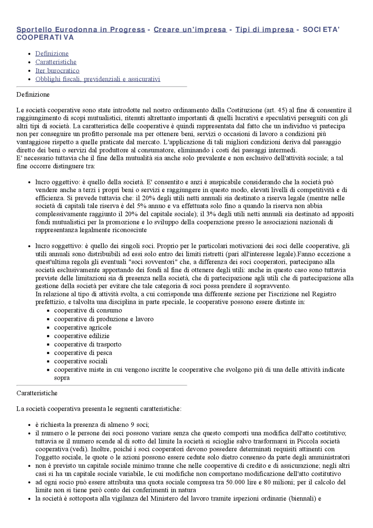 Società Cooperative Docsity