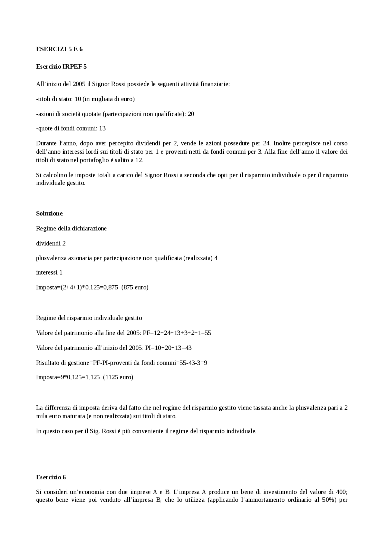 Esercizio Irpef 4 Docsity