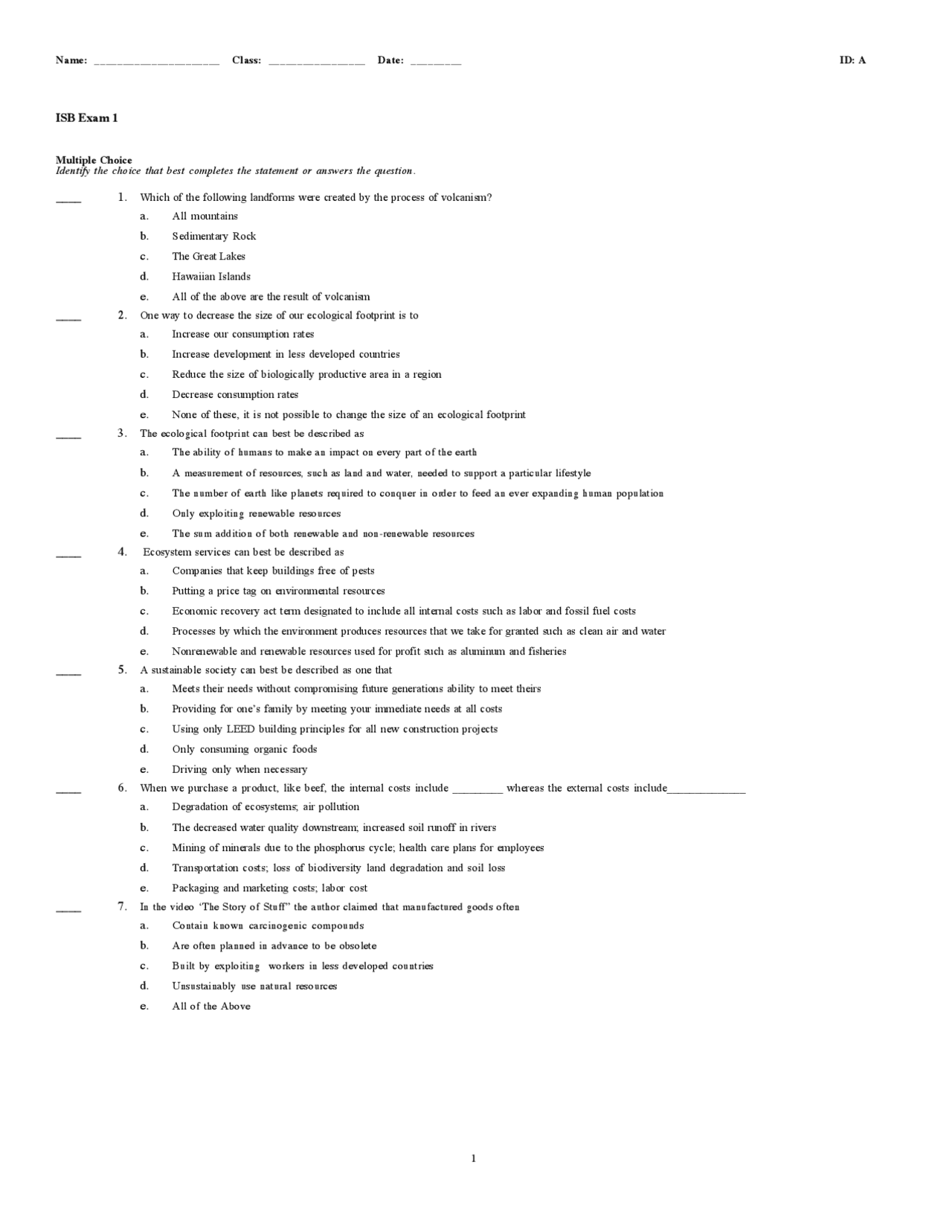 65 Multiple Choice Questions On Introductory Psychology With Answers