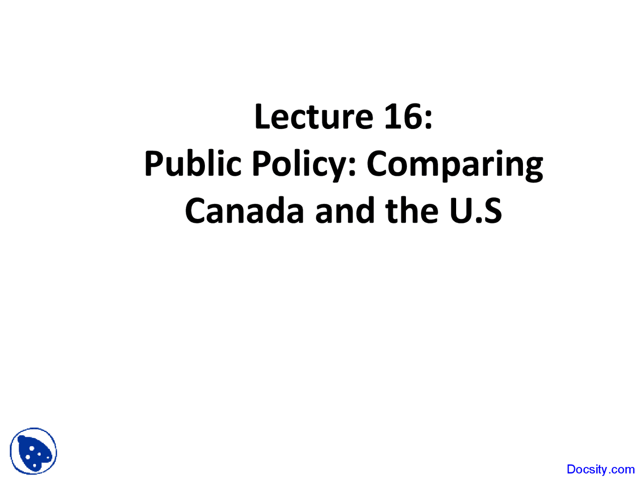 Public Policy Comparative Politics Lecture Slides Docsity